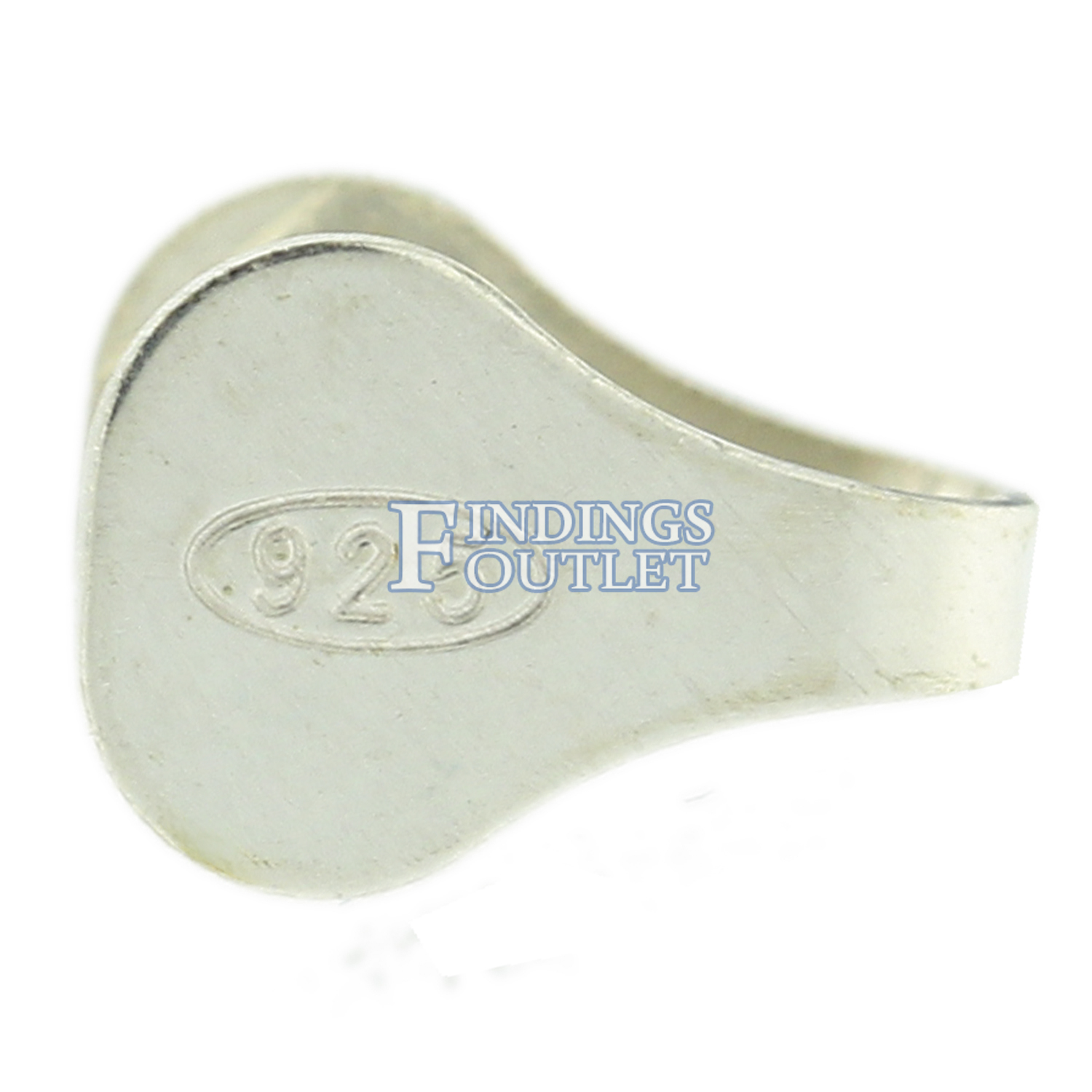 Silver Bell Shaped End Cap Flat